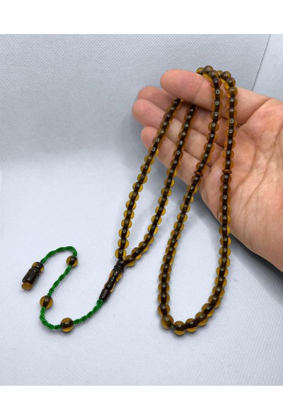 Kehribar Store Sıkma Kehribar 99 Luk Namaz Tesbihi Sistemli Usta Işçilikli