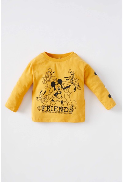 DeFacto Erkek Bebek Disney Mickey & Minnie Lisanslı Regular Fit Bisiklet Yaka Uzun Kollu Uzun Kollu Tişört Y4941A222AU DeFacto Erkek Bebek Disney Mickey & Minnie Lisanslı Regular Fit Bisiklet Yaka Uzun Kollu Uzun Kollu Tişört Y4941A222AU