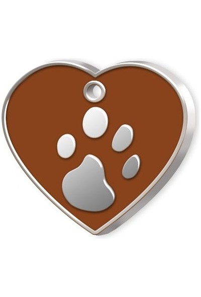 Dali's Patili Büyük Kalpli Kahverengi Isim Yazılabilir Kedi Köpek Künyesi, Isimliği 3,8x3,2 cm Dali's Patili Büyük Kalpli Kahverengi Isim Yazılabilir Kedi Köpek Künyesi, Isimliği 3,8x3,2 cm