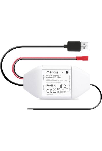 Meross Wi-Fi Apple Homekit Google Assistant ve Alexa Uyumlu Akıllı Garaj Kapısı Anahtarı Meross Wi-Fi Apple Homekit Google Assistant ve Alexa Uyumlu Akıllı Garaj Kapısı Anahtarı