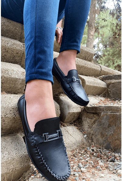 Siyah Süet Erkek Loafer Günlük Ayakkabı