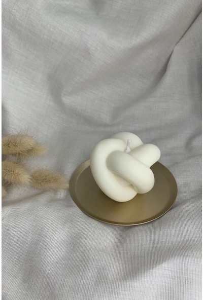 Yün Yumağı Görünümlü Mum %100 Doğal Soya Waxı(Handmade)