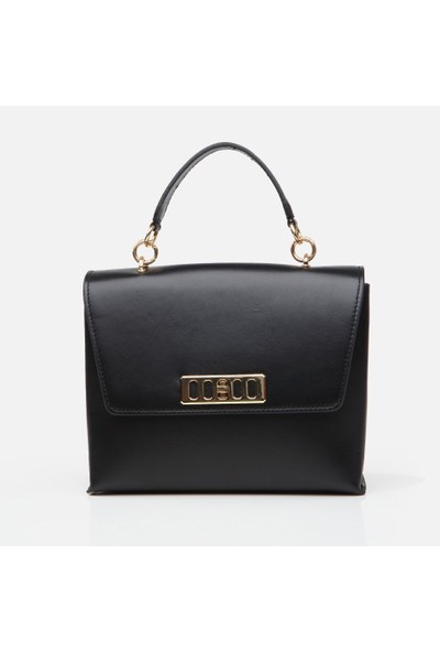 Hotiç 03CAH234460A100 HAKIKI Deri Siyah Kadın Çanta