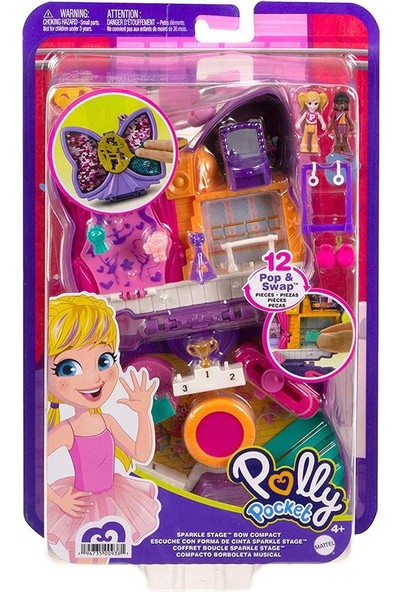Polly Pocket Işıltılı Sahne Fiyonklu Kompakt Oyun Seti Polly Pocket Işıltılı Sahne Fiyonklu Kompakt Oyun Seti