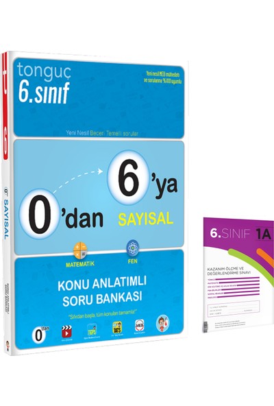 Tonguç Akademi 6. Sınıf 0'dan 6'ya Sayısal Konu Anlatımlı Soru Bankası (1 Kitap+1 Deneme) Tonguç Akademi 6. Sınıf 0'dan 6'ya Sayısal Konu Anlatımlı Soru Bankası (1 Kitap+1 Deneme)