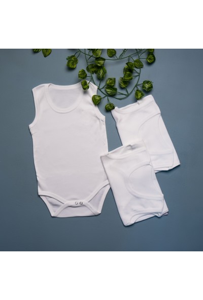 3'lü Baskılı Kolsuz Yazlık Çıtçıtlı Badi 3'lü Baskılı Kolsuz Yazlık Çıtçıtlı Badi