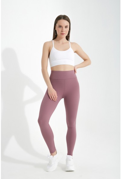 Açelya Kadın Yüksek Bel Seamless Fitilli Spor Tayt Açelya Kadın Yüksek Bel Seamless Fitilli Spor Tayt