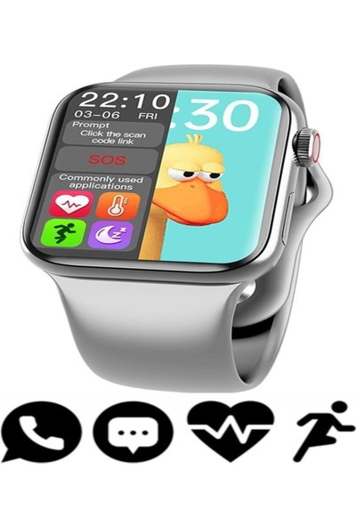 Teknoshi HW16 Lacivert Akıllı Saat Türkçe Menü 1.72 Ekran