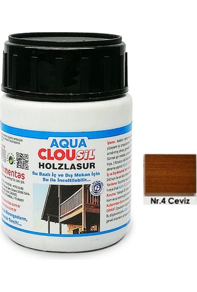 Clou Nr:04 Ceviz Su Bazlı Ahşap Koruyucu 100ML