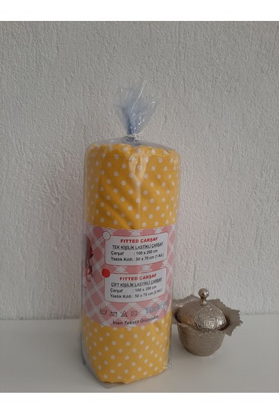 Mef Collection Dokuma Lastikli Çarşaf Seti Puantiyeli Çift Kişilik 160X200 cm Mef Collection Dokuma Lastikli Çarşaf Seti Puantiyeli Çift Kişilik 160X200 cm