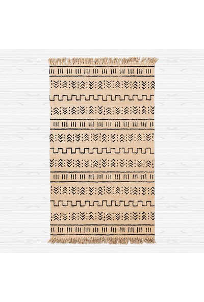 Gardenya Home Gardenya Doğal Jüt Hasır Görünümlü Iskandinav Kilim Desen Kara Tezgah Dokuma Halı Saçaklı Kilim Gardenya Home Gardenya Doğal Jüt Hasır Görünümlü Iskandinav Kilim Desen Kara Tezgah Dokuma Halı Saçaklı Kilim