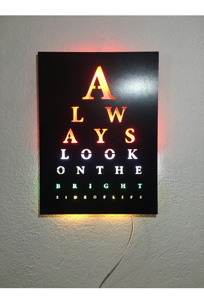 Çakra Always Look LED Işıklı Ahşap Tablo 50X35CM Çakra Always Look LED Işıklı Ahşap Tablo 50X35CM