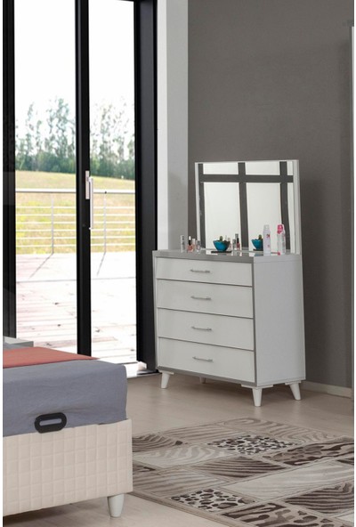 Aura White Şifonyer