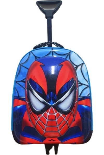 Avda 5d Çekçekli Spiderman Karakterli Tekerlekli Örümcek Adam Anaokulu Çantası Kreş Sırt Çantası