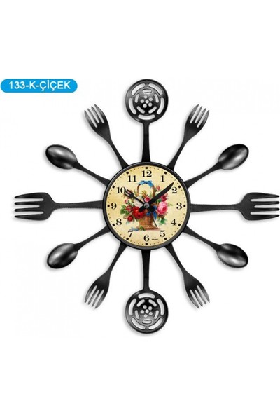 Galaxy 133-K Çiçek Mutfak Duvar Saati