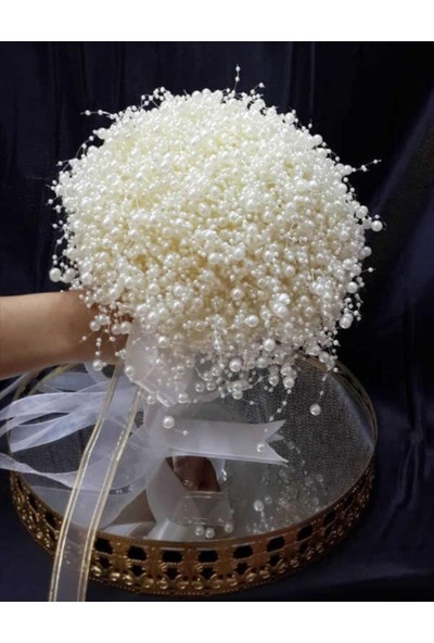 Elzem Tasarım Hediyelik Incili Gelin Çiçeği Elzem Tasarım Hediyelik Incili Gelin Çiçeği