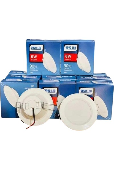 Vovo 6 Watt 6W LED Spot Lamba Beyaz Kasa Beyaz Işık Tak Çalıştır Model Vovo 6 Watt 6W LED Spot Lamba Beyaz Kasa Beyaz Işık Tak Çalıştır Model