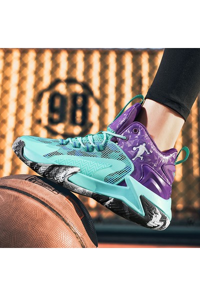 Stonghengqi BG01H8850 Mor Erkek Kaymaz Basketbol Spor Gündelik Ayakkabılar (Yurt Dışından)