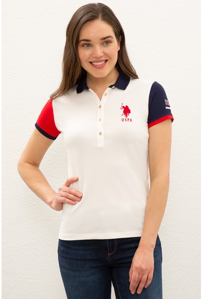 U.S. Polo Assn. Kadın Beyaz T-Shirt 50252264-VR013