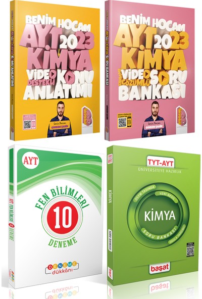 2023 Ayt Benim Hocam Kimya Konu-Soru + Başat Kimya Soru Bankası + Deneme Dükkanı Fen 10 Deneme 2023 Ayt Benim Hocam Kimya Konu-Soru + Başat Kimya Soru Bankası + Deneme Dükkanı Fen 10 Deneme