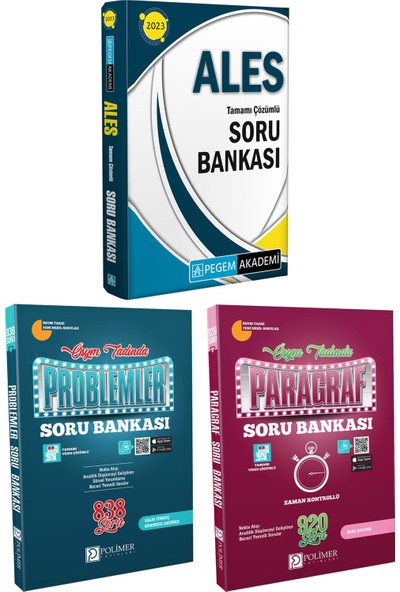 Ales Pegem Soru Bankası + Polimer Problemler-Paragraf Soru Bankası Ales Pegem Soru Bankası + Polimer Problemler-Paragraf Soru Bankası