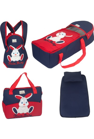 Minik Life Bebek Bakım Çantası&portbebe&kanguru ve Alt Açma 4 Lü Set