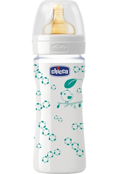 Chicco Desenli Cam Kauçuk Biberon - 240 ml Chicco Desenli Cam Kauçuk Biberon - 240 ml