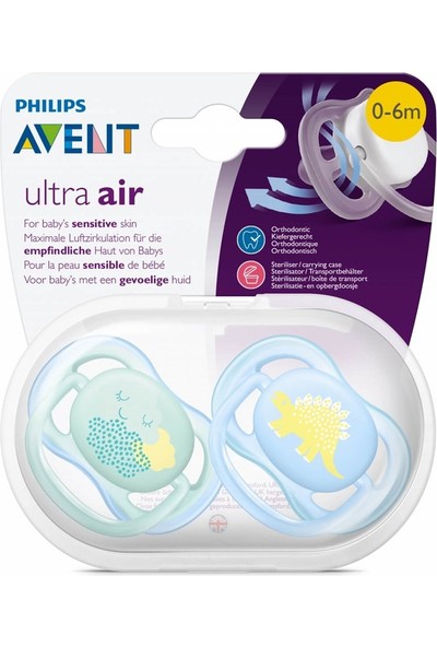 Philips Avent Ultra Air Emzik 0-6 Ay Erkek - Desenli Philips Avent Ultra Air Emzik 0-6 Ay Erkek - Desenli