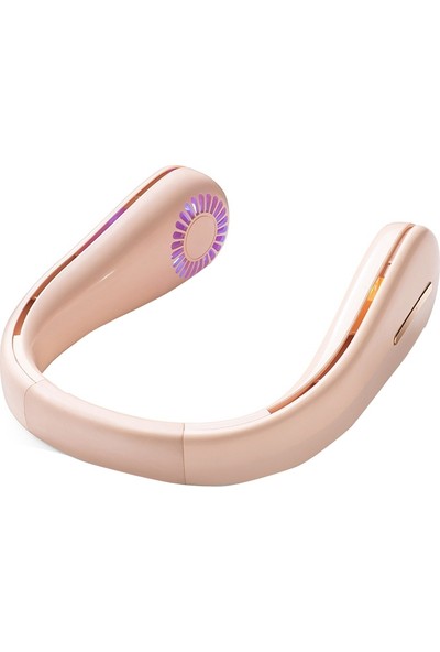Yuekeda G9 Boyundan Askılı USB Fan - Pembe (Yurt Dışından)