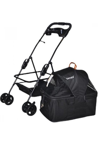 Zampa Verstappen Kedi Köpek Arabası Siyah 45 x 64 x 96 cm