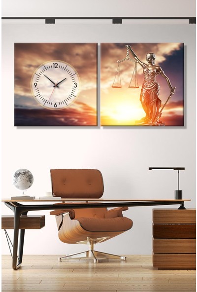 Dekoratif Market Avukat Duvar Saati Hukuk Bürosu Saat 60X60 cm Dekoratif Market Avukat Duvar Saati Hukuk Bürosu Saat 60X60 cm