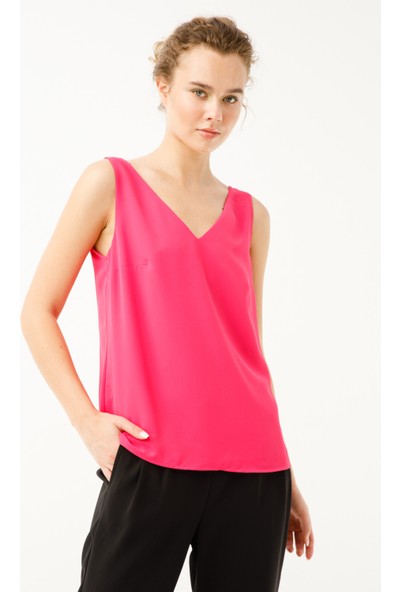 Ekol V Yaka Kolsuz Bluz