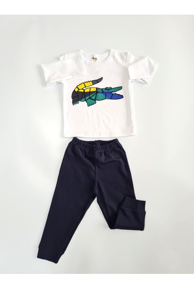 Timsah Baskılı Erkek Swetshirt Alt Üst Takım