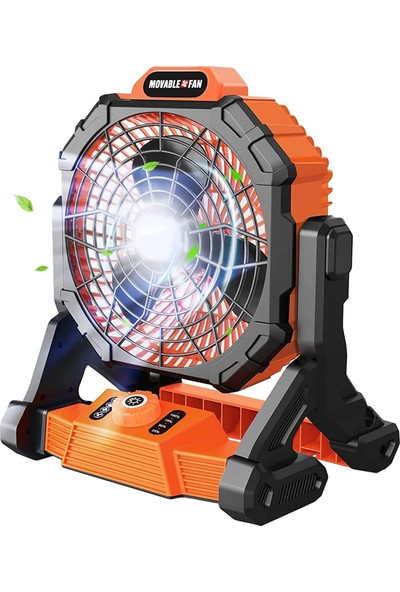 Yuekeda X30 LED Işıklı USB Fan - Turuncu (Yurt Dışından)