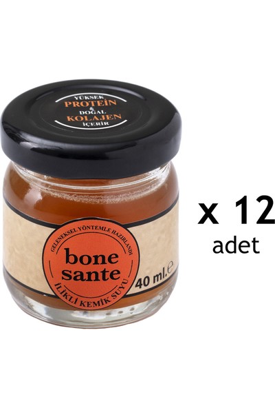 Bone Sante İlikli Kemik Suyu 12 x 40 ml Bone Sante İlikli Kemik Suyu 12 x 40 ml