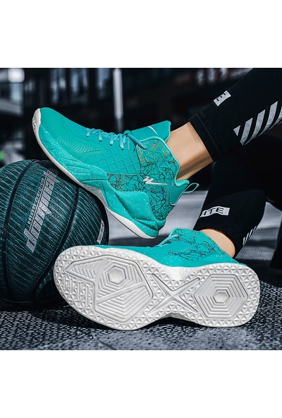 Stonghengqı Erkek Kaymaz Taban Basketbol Ayakkabısı - Yeşil (Yurt Dışından)