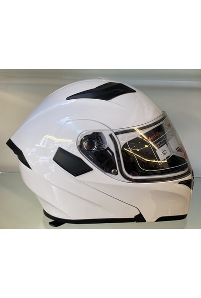 Xspeed Ece Belgeli Çene Açılır Kask Beyaz Yeni Sezon Xspeed Ece Belgeli Çene Açılır Kask Beyaz Yeni Sezon