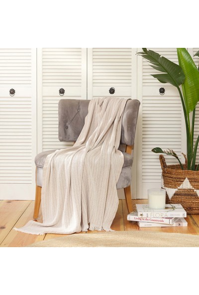 Karaca Home Secret Bej Tv Battaniyesi