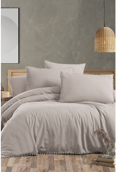 Kiğılı Çift Kişilik Ponponlu Nevresim Seti