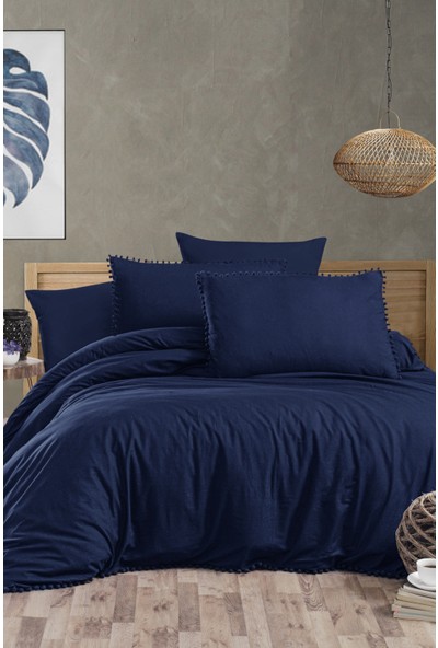 Kiğılı Çift Kişilik Ponponlu Nevresim Seti