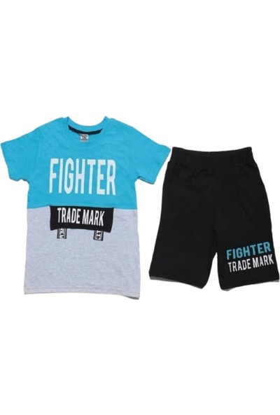 Erkek Çocuk Fight Desenli Şortlu Takım