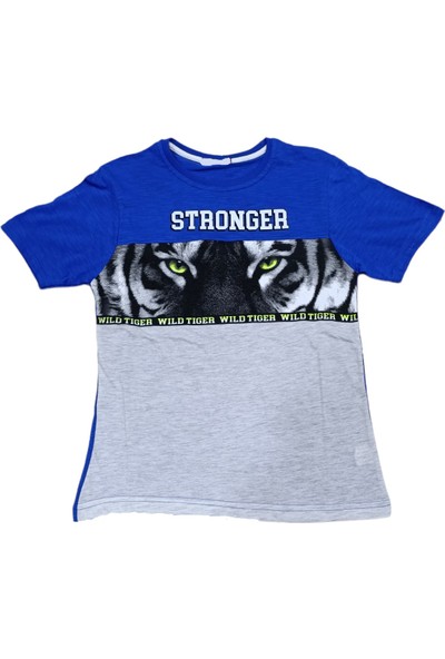 Erkek Çocuk Kaplan Desenli Tişört