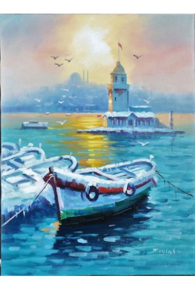 Faysal Çakmaz - Kız Kulesi 2022 Yağlıboya