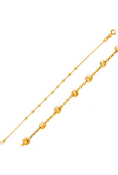 Bilezikci Top Altınlı 14 Ayar Zincir Bileklik