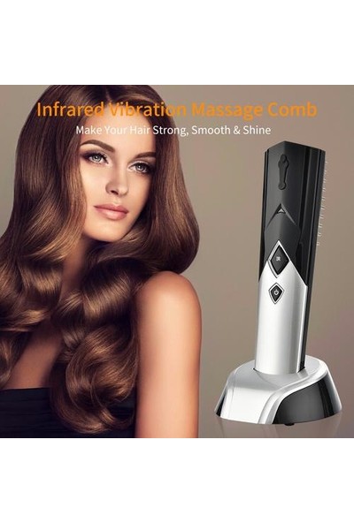 Elektrikli Kızılötesi Tarak Abs Düşük Güç Ev LED Sihirli Titreşim Masajı Saç Fırçası Saç Büyüme Bakımı Tedavisi Saçak Petangle | Masaj Tarak