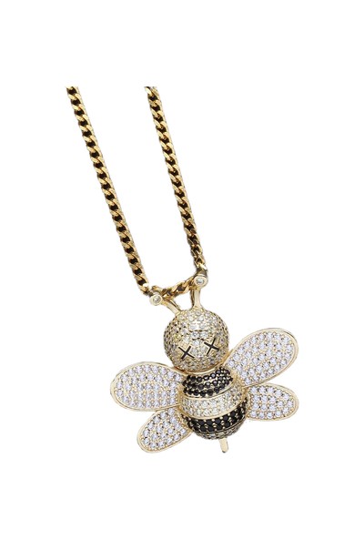 Pirinç Ayar Cz Hayvan Kolye Buzlu Kübik Zirkon Kolye Hip Hop Hediye Takı Pirinç Ayar Cz Hayvan Kolye Buzlu Kübik Zirkon Kolye Hip Hop Hediye Takı