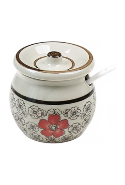 Ev Mutfak Malzemeleri Tuz Çalkalayıcı Seramik Baharat Kavanoz Baharat Tencere Kaseler Şeker Kase Mutfak Baharat Araçları | Şişeler, Kavanozlar ve Amp;kutular (Kırmızı)