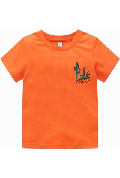 Afro Kids Çocuk Kız/erkek Kaktüs Baskılı Oversize T-Shirt Afro Kids Çocuk Kız/erkek Kaktüs Baskılı Oversize T-Shirt