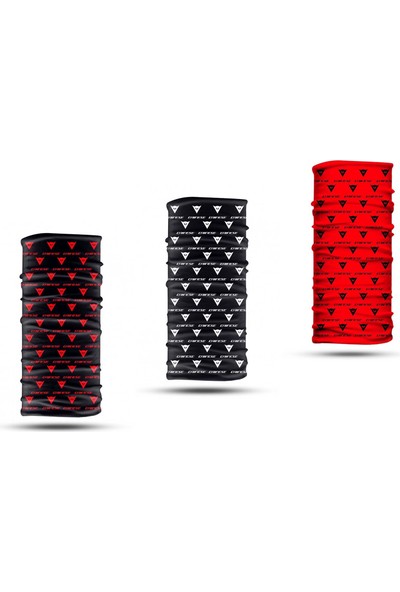 Dair Aksesuar 3'lü Dainese Desenli Motosiklet Buff Boyunluk Bandana Dair Aksesuar 3'lü Dainese Desenli Motosiklet Buff Boyunluk Bandana