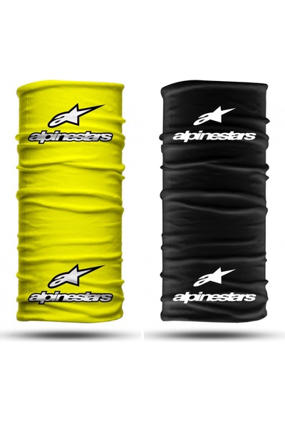Dair Aksesuar 2'li Set Alpinestars Desenli Motosiklet Buff Boyunluk Bandana Dair Aksesuar 2'li Set Alpinestars Desenli Motosiklet Buff Boyunluk Bandana